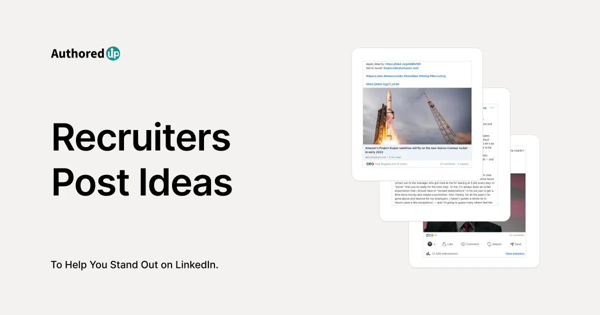 9 Recruiters Post Ideas to Help You Stand Out on Linkedin